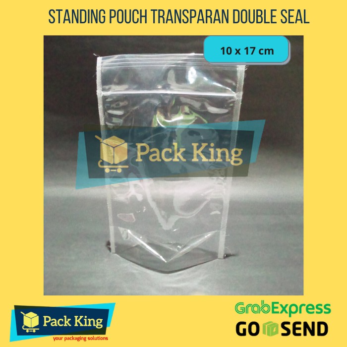 Jual PP Standing Pouch Transparan Double Seal 10x17cm (50pcs) | Shopee ...