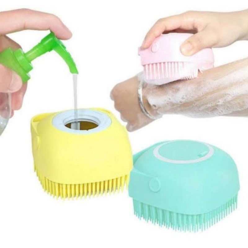 Jual SIKAT MANDI SILIKON LEMBUT DISPENSER SABUN CAIR | Shopee Indonesia