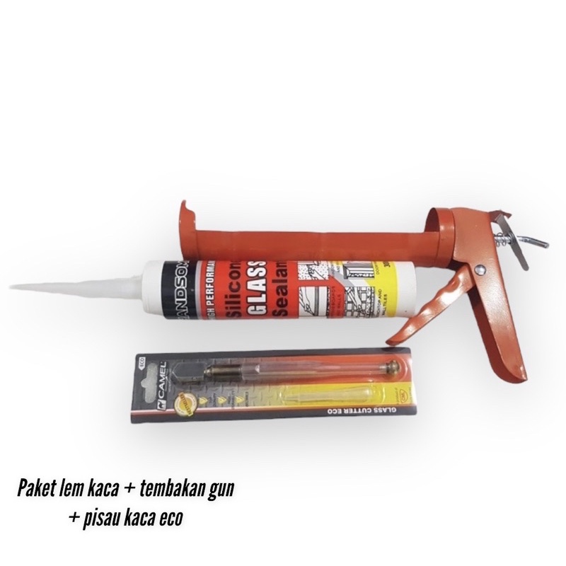 Jual Paket lem kaca bening hitam putih handsome + tembakan gun + pisau ...