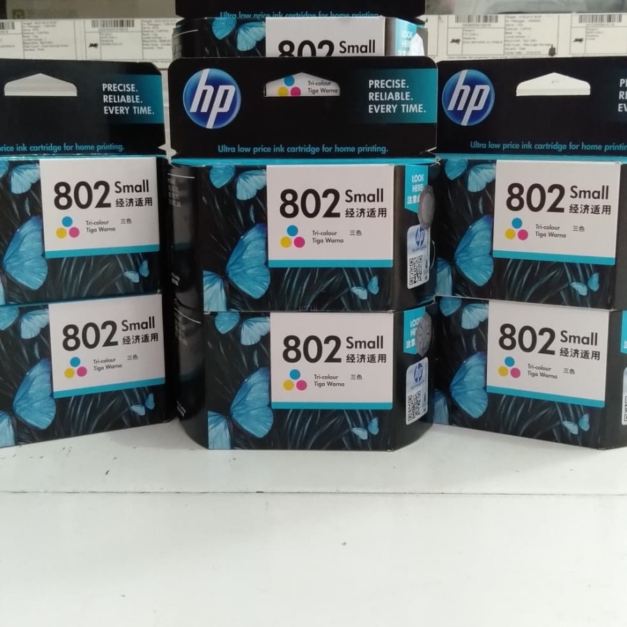 Jual Tinta hp 802 black dan colour - original | Shopee Indonesia