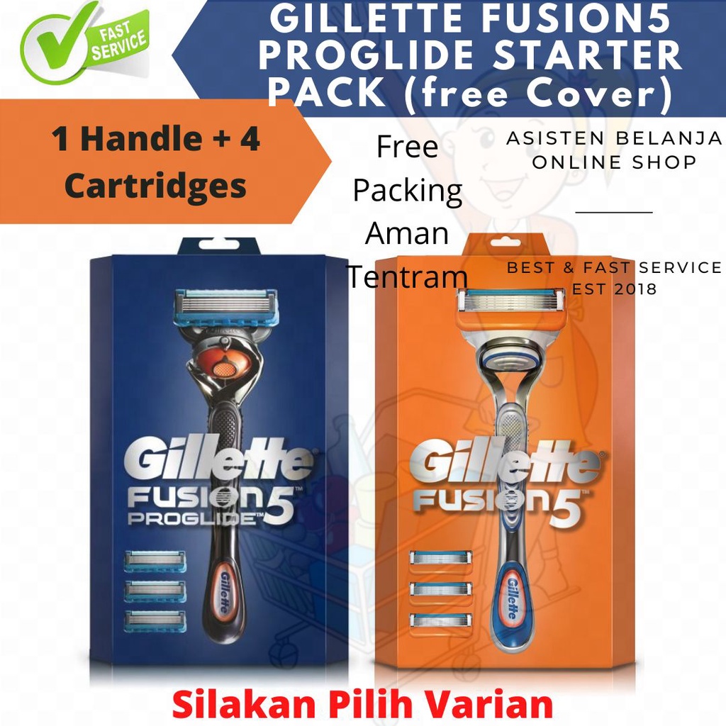 Jual Gillette Fusion 5 / Fusion 5 Proglide Razor Handle / Refill isi 2 ...