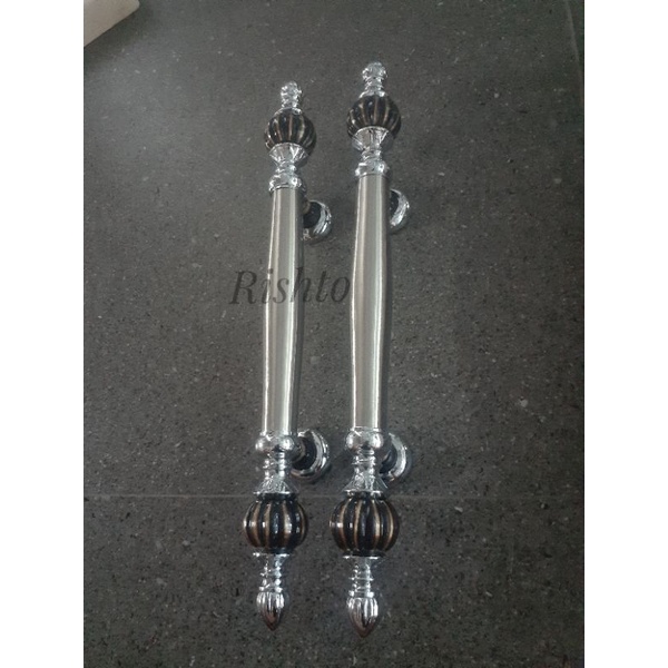 Jual gagang pintu rumah handle pintu 2 pintu minimallis 45cm kuningan ...