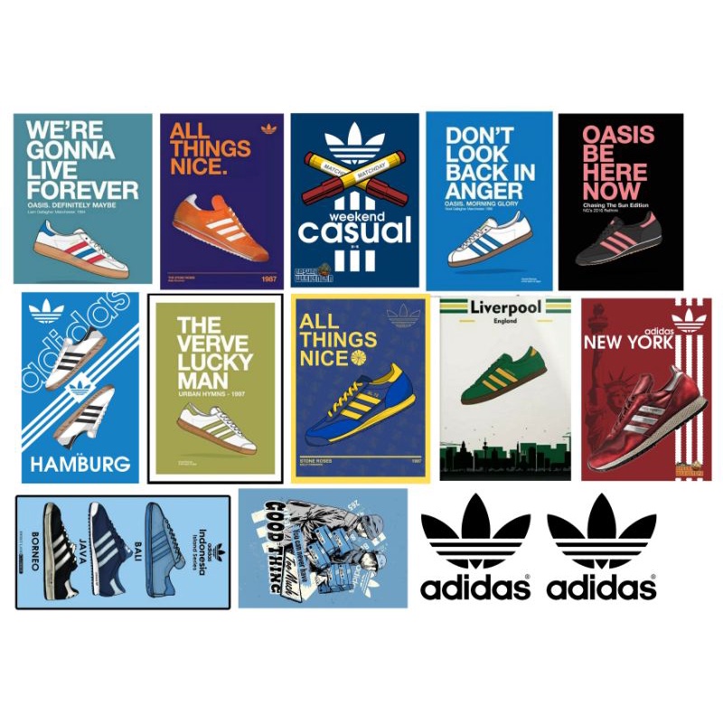 Jual stiker casual adidas / stiker hooligans / stiker helm laptop motor ...