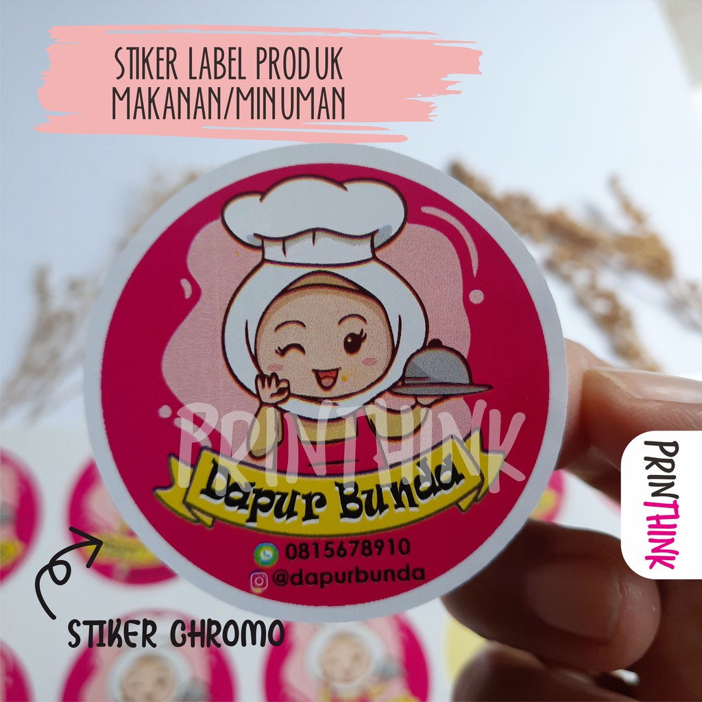Jual STIKER CHROMO BULAT LABEL TOKO ROTI BAKERY PRINT STICKER CUSTOM ...