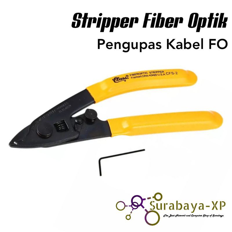 Jual Stripper KUNING FO Pengupas Kabel Fiber Optik CFS2 2-HOLE | Shopee ...