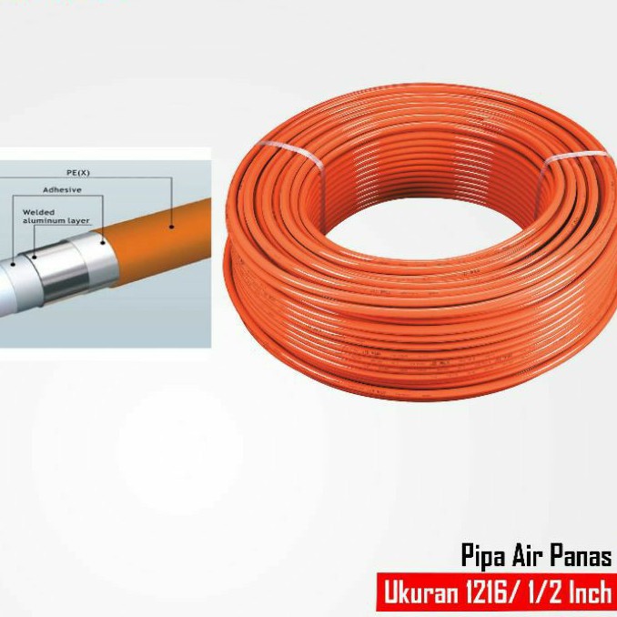 Jual Pipa Air Panas MERK RIFENG 1/2" inch Multilayer Orange B1216 (100% ...