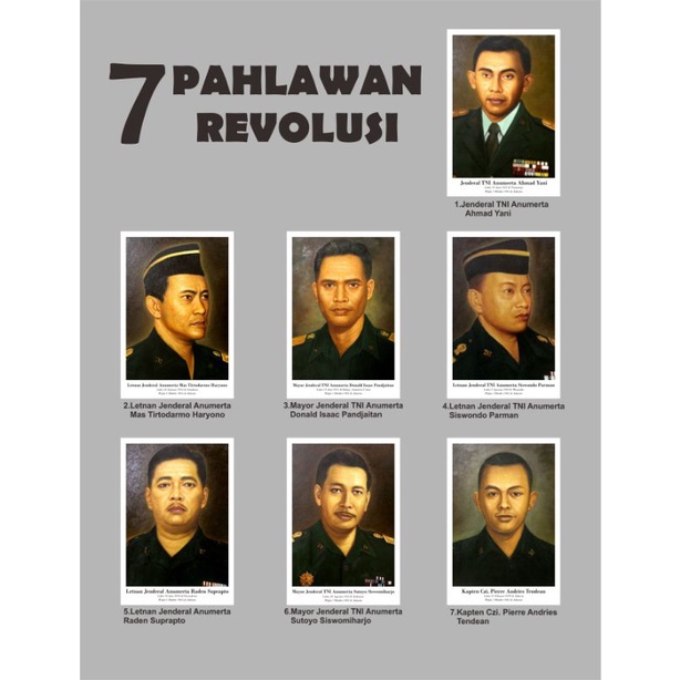 Jual Poster Pahlawan Revolusi G30S (A4) | Shopee Indonesia