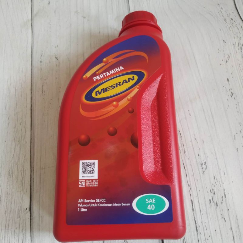 Jual Oli Oil Mesran SAE 40 API Service SE/CC 1000ml / 1 Liter | Shopee ...