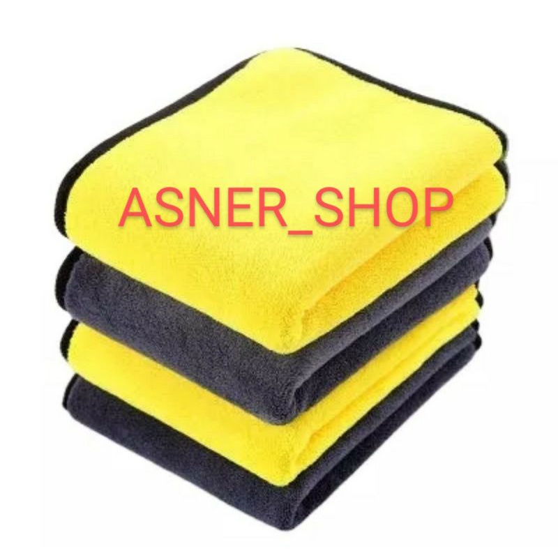 Jual Kain Lap Mobil Microfiber 30x30 Warna kuning Abu Car cloth ...