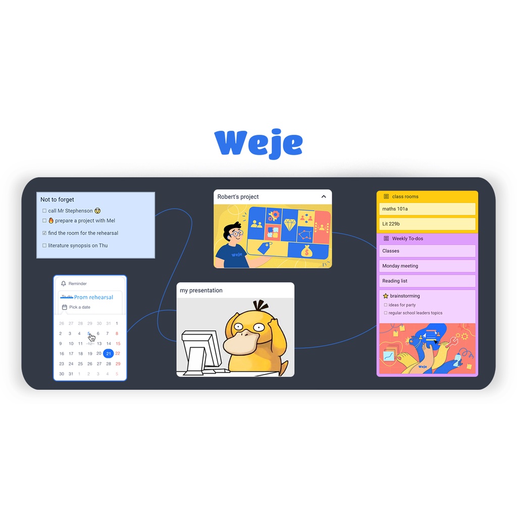 Jual Weje online Digital Whiteboard Mindmap & Moodboard maker Kanban ...