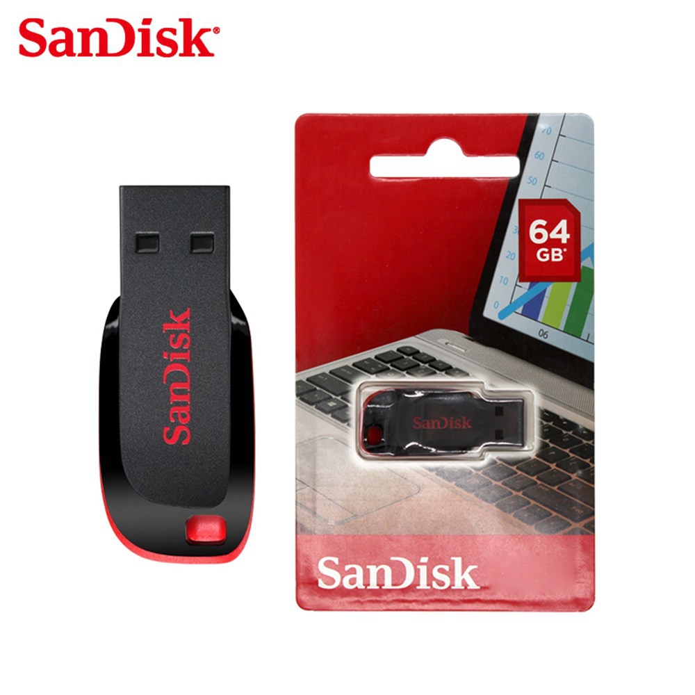 Jual flashdisk sandisk Cruzer Blade 64GB Original Flash Disk [CZ50 ...