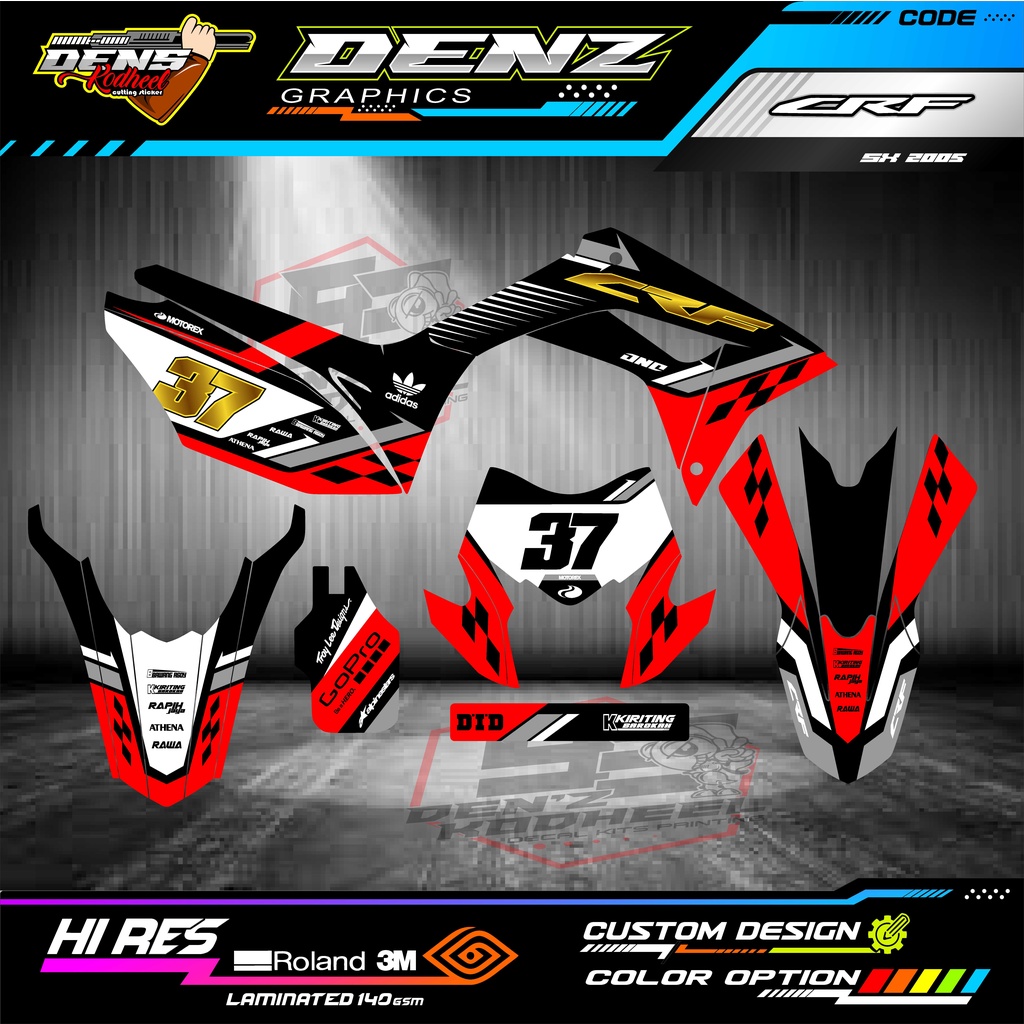 Jual DECAL STICKER HONDA CRF 150L FREE FUL CUSTOME NO NAMA SPONSOR ...