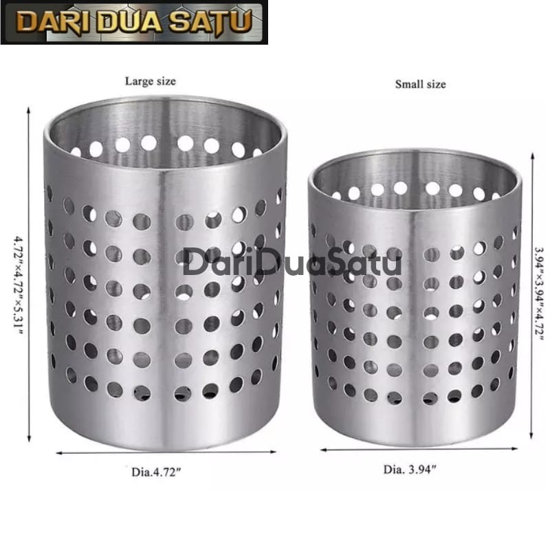 Jual Cutlery Holder Stainless Tempat Sendok Garpu Sumpit Utensil Holder ...