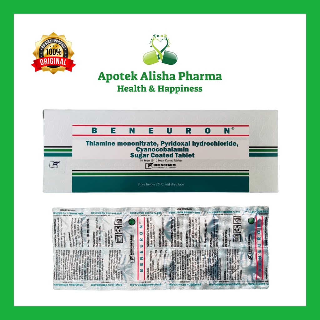 Jual Beneuron Tablet (Strip 10tablet) - Beneron Salut Gula Vitamin B ...