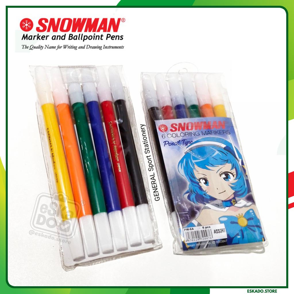 Jual Spidol Snowman 6 Warna | Shopee Indonesia