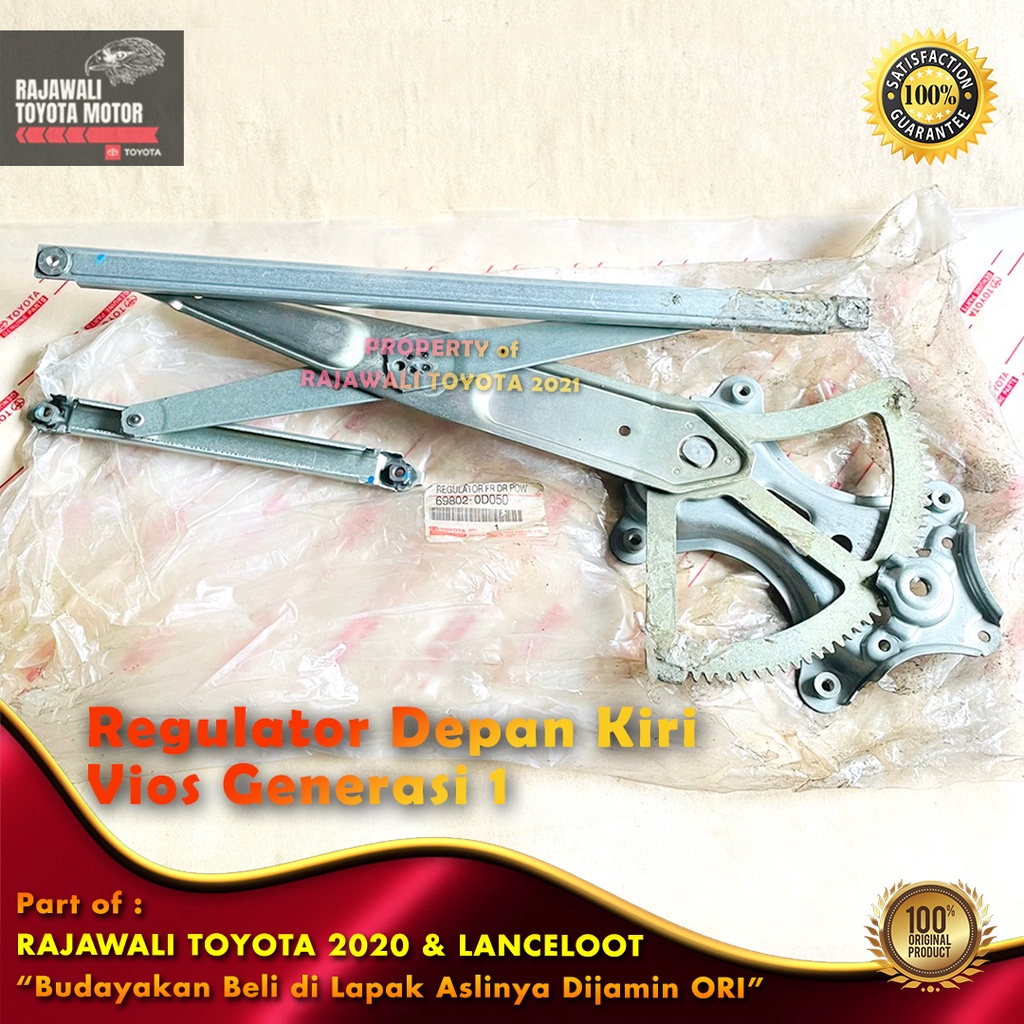 Jual Regulator Depan Kiri Vios 2002-2007 Gen1 NCP42 Tuas Kaca Jendela ...