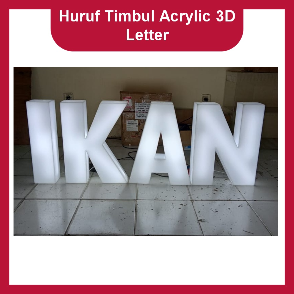 Jual Huruf Timbul Acrylic 3D Letter LED | Shopee Indonesia