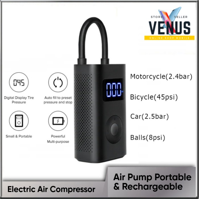 Jual Xiaomi Pompa Angin Digital Pump - Mi Portable Electric Air ...