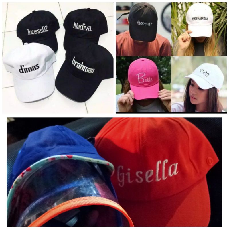 Jual topi & border nama boleh pilihan sendiri | Shopee Indonesia