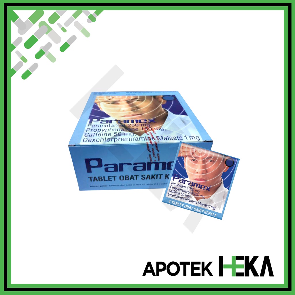 Jual Paramex Tablet Obat Sakit Kepala Paracetamol Box isi 50x4 ...