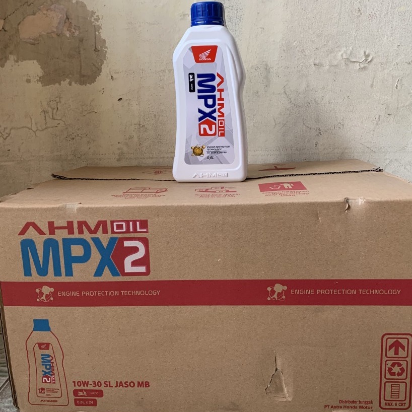 Jual 48/ DUS NEW MPX2 800ML ISI 24 OLI MOTOR MATIC AHM OIL 10W 30 SL JASO M | Shopee Indonesia