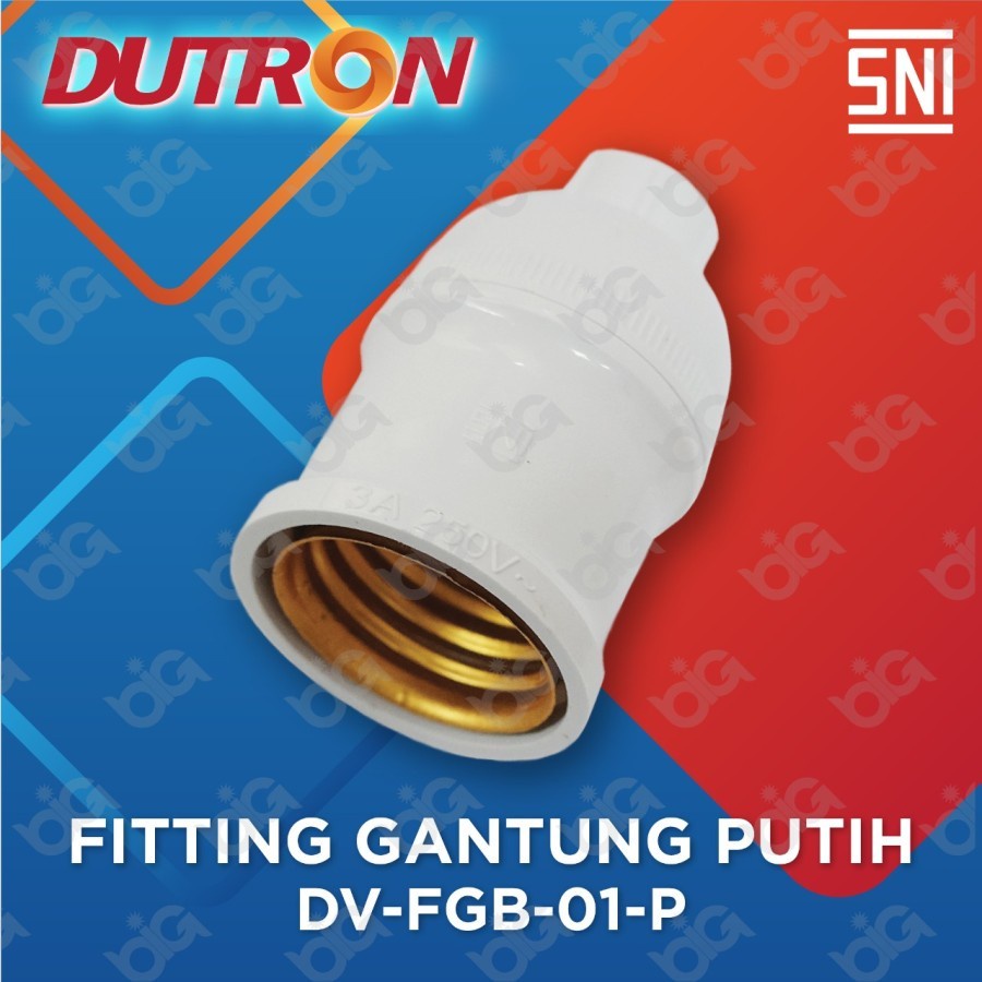 Jual Dutron Fitting Lampu Gantung DV FGB 01 E27 Fitting Gantung HITAM PUTIH | Shopee Indonesia