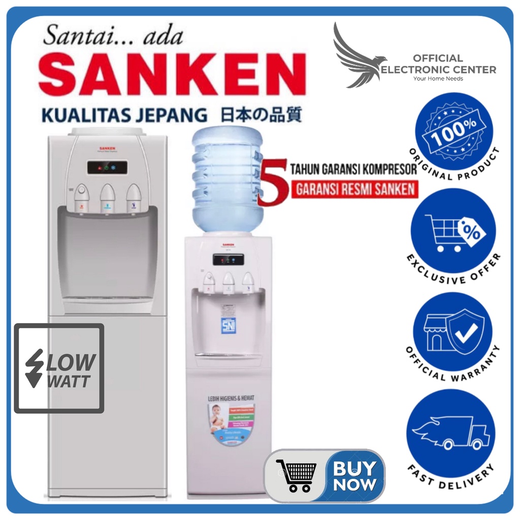 Jual SANKEN DISPENSER GALON ATAS HWD-760 HWD760 SMART KOMPRESOR ...