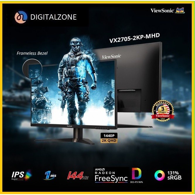 Jual Monitor Gaming 27 inch ViewSonic VX2705-2KP-MHD 144Hz 1ms 2K QHD ...