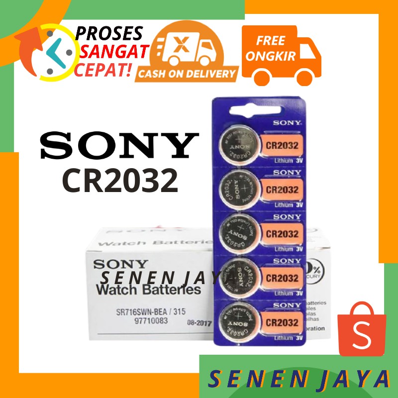 Jual Baterai CR2032 ORIGINAL SONY 3V Lithium Button Cell Batre Kancing CR2032 Sony Harga 1 PCS ...