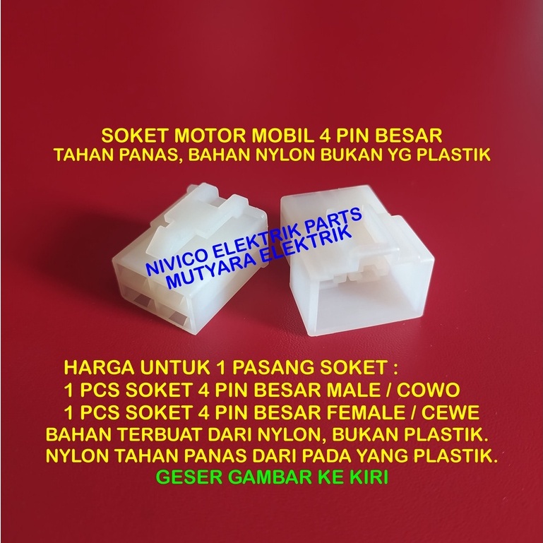 Jual Soket Kabel 4 Pin Besar Male Female / Kabel Soket 4 Pin Besar ...