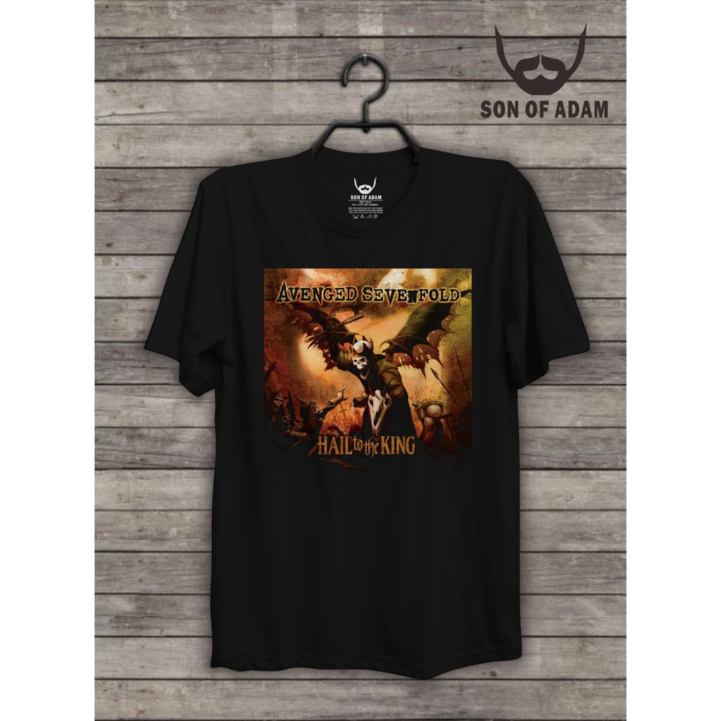 Jual KAOS PRIA CUSTOM SABLON PRINTING AVENGED SEVENFOLD HAIL TO THE ...