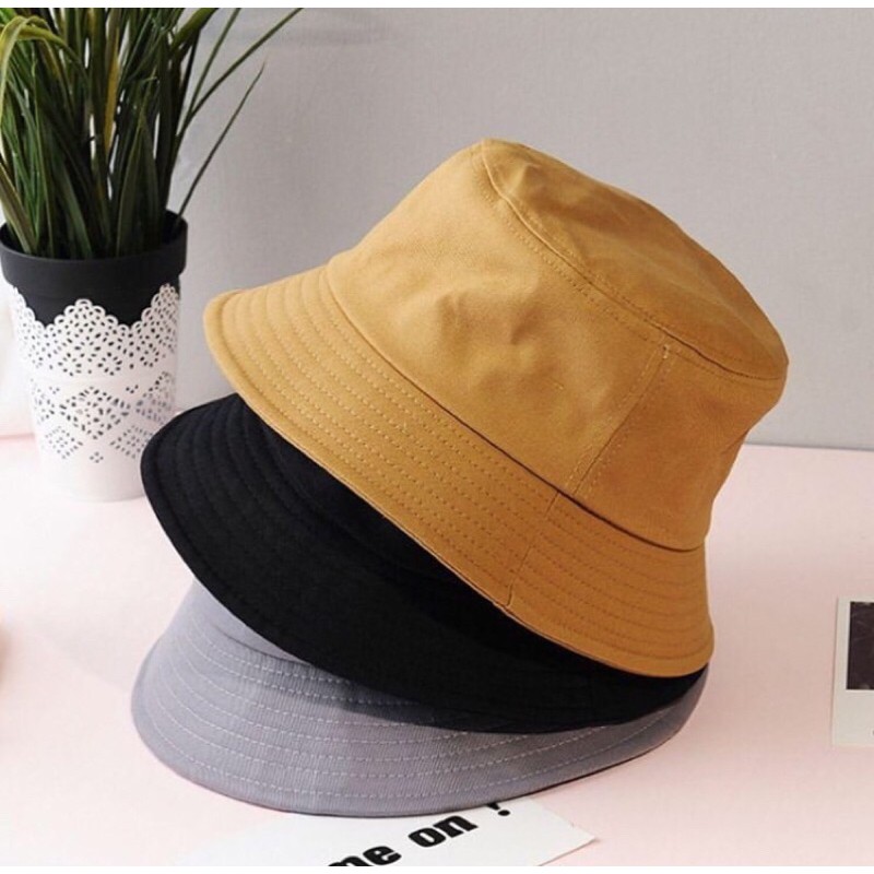 Jual Topi Bucket Warna Polos Bahan Premium | Shopee Indonesia