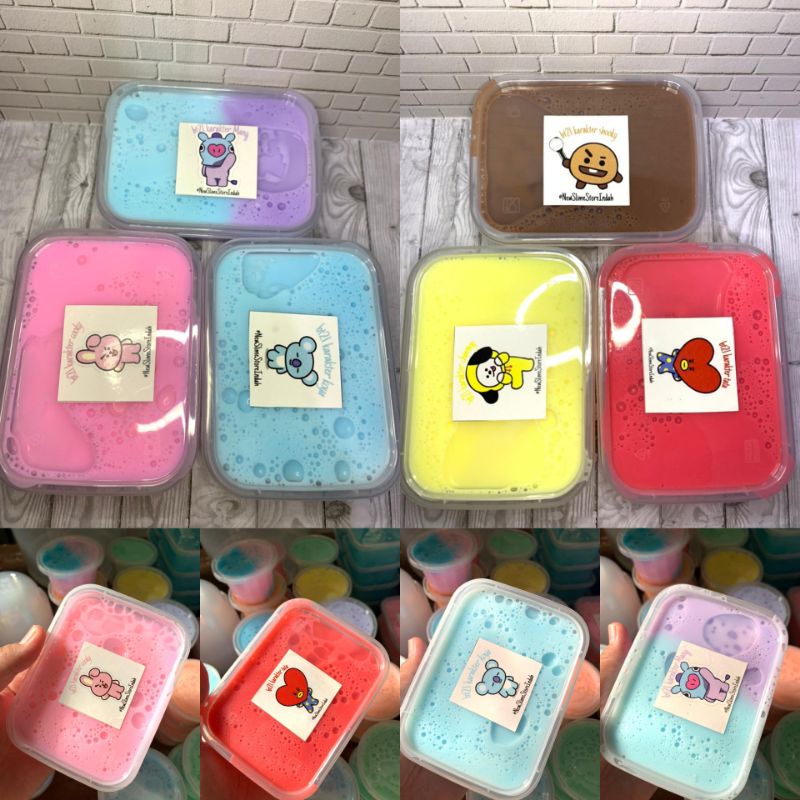 Jual SLIME BTS // SLIME BT21 // TOFU SLIME | Shopee Indonesia
