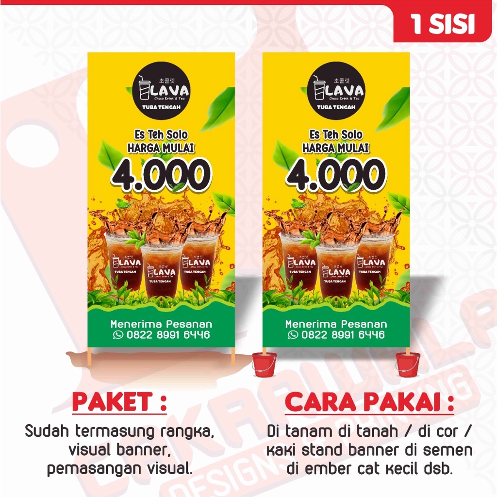 Jual STAND BANNER KAYU UKURAN 80 X 170 - STAND BANNER RANGKA KAYU ...