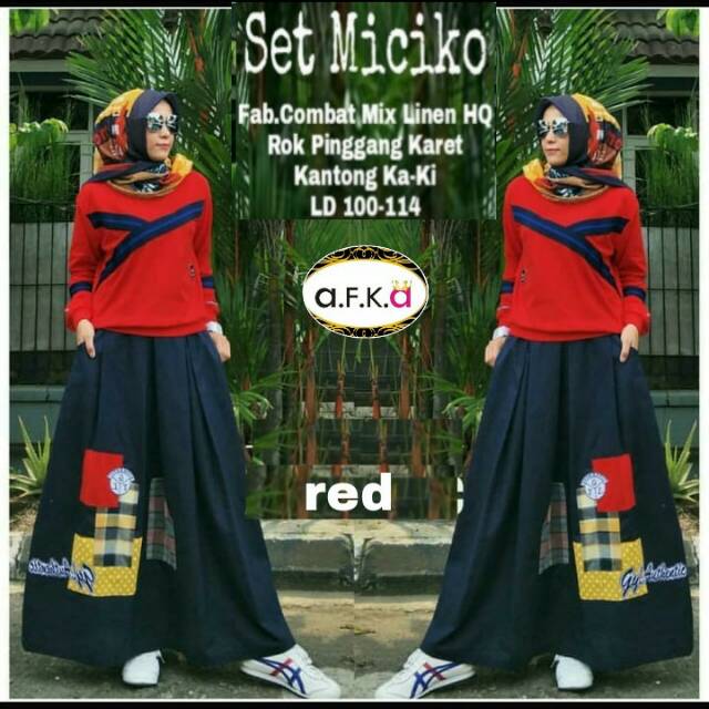 Jual Baju Set Rok/ Set Miciko by Afka | Shopee Indonesia