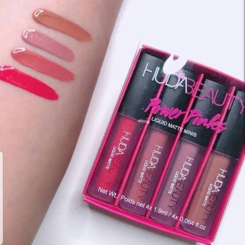 Jual Huda Mini Lip Cream Power Pink Edition | Shopee Indonesia