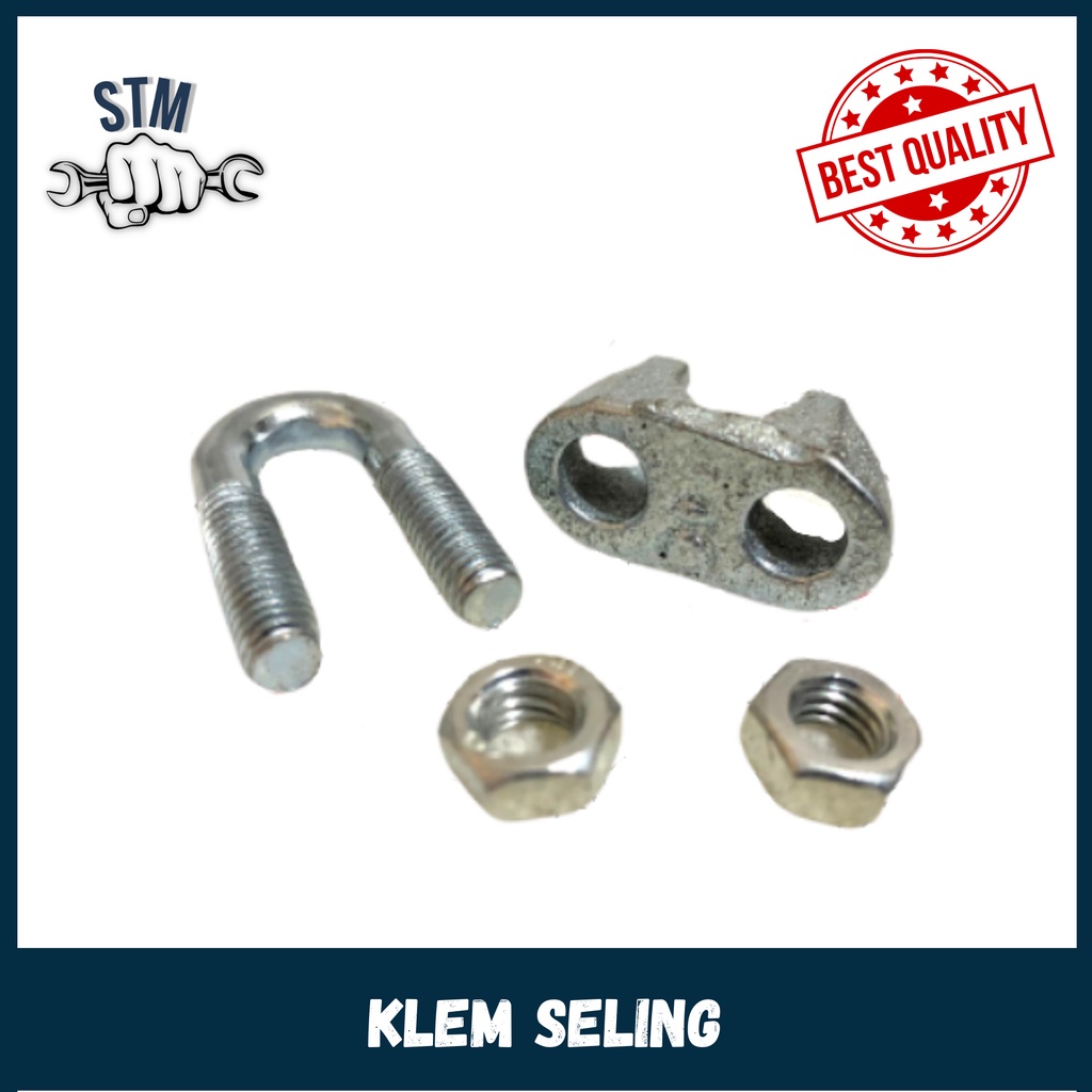 Jual KLEM SELING GALVANIS 8 MM / WIRE ROPE CLIP | Shopee Indonesia