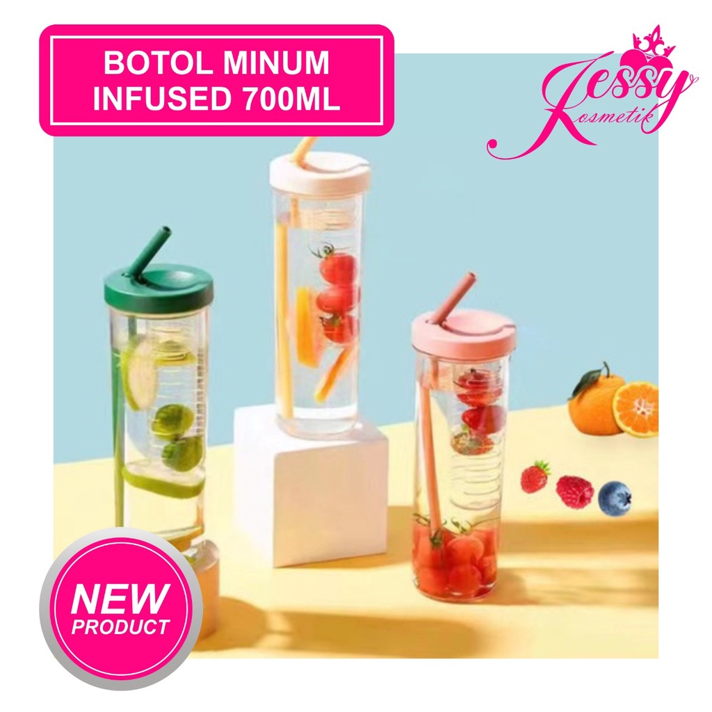 Jual [500gr] Botol Minum Infused 700ml / Botol Minum Sedotan / Botol ...