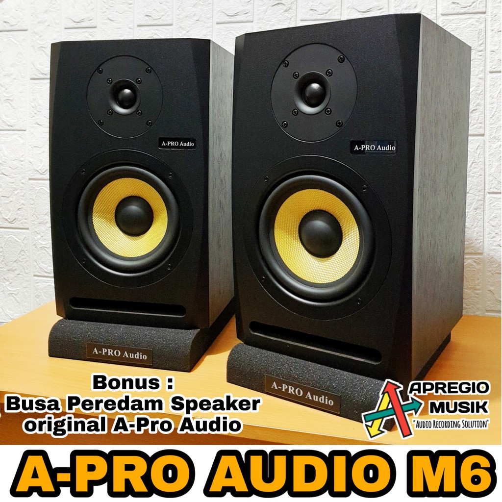 Jual APRO AUDIO M6 Speaker Monitoring 6 inch Recording Mixing Mastering | Shopee Indonesia