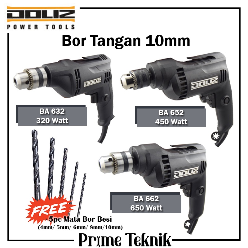 Jual Mesin Bor Tangan 10mm BA632 BA652 BA662 Doliz Reversible Hand ...