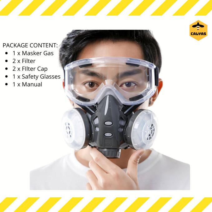 Jual Masker Gas / Masker Lab / Cat Amonia Acid Full face Respirator ...