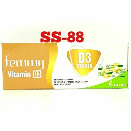 Jual FEMMY VITAMIN D3 ~ 1000 IU (ISI 10 TABLET) | Shopee Indonesia