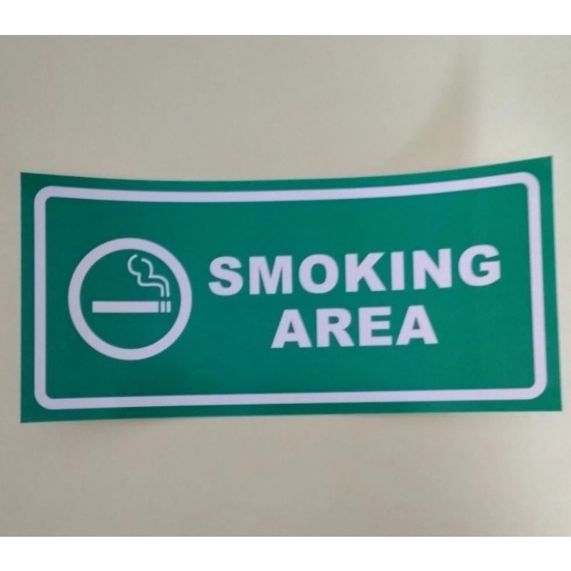 Jual stiker vinyl 10x23cm SMOKING AREA sign rambu k3 | Shopee Indonesia
