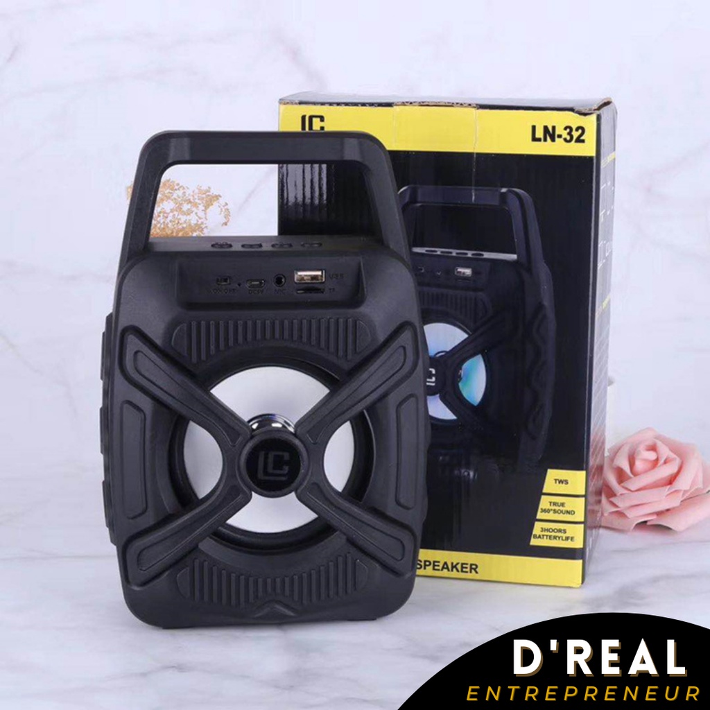 Jual Speaker Bluetooth LN-32 Speaker LED With Microphone | Shopee Indonesia