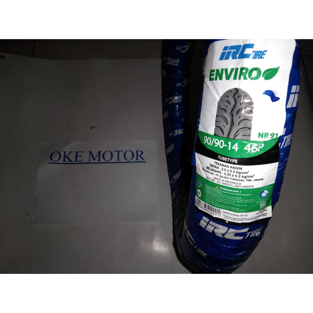 Jual ban luar motor IRC enviro 90/90-14 tubetype | Shopee Indonesia