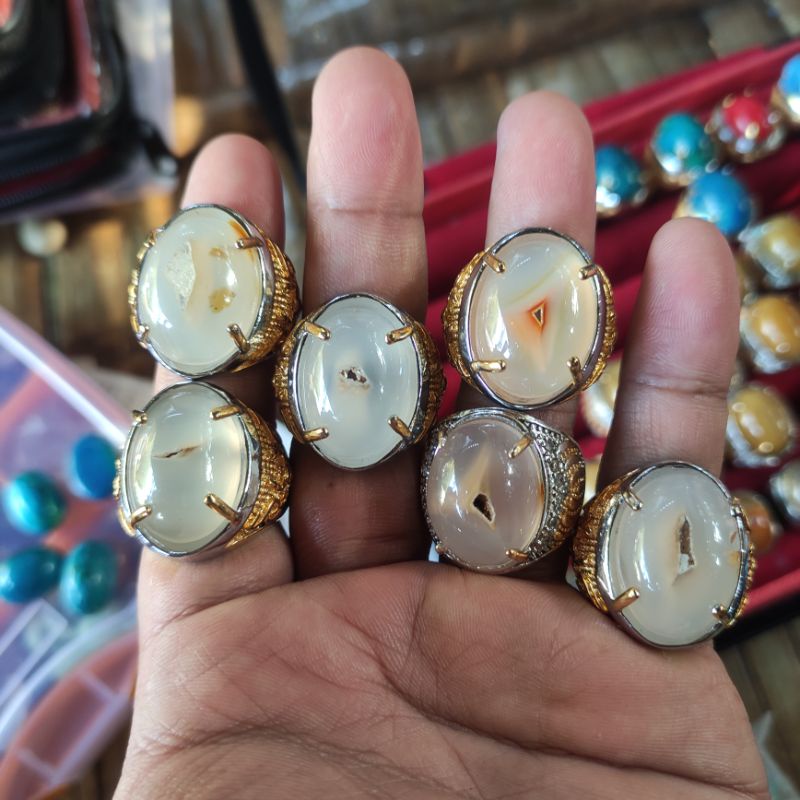 Jual Cincin Batu Akik Combong 100% asli alam (N) | Shopee Indonesia
