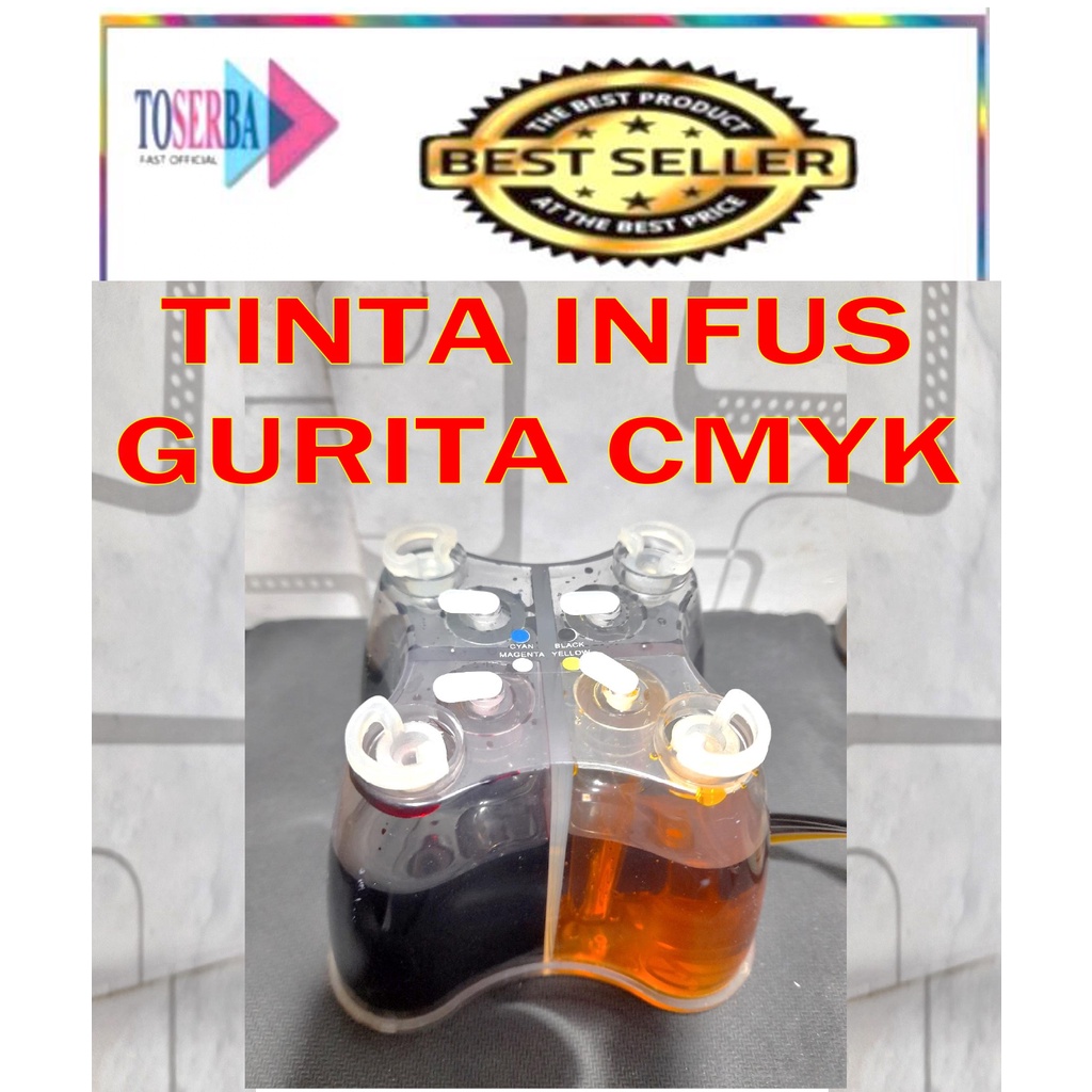 Jual TINTA INFUS GURITA PREMIUM CANON EPSON HP ULANG REFILL DYE BASE ...