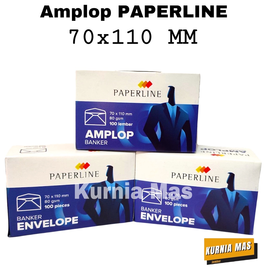 Jual Amplop Putih 100 Lembar Amplop Kertas PAPERLINE 70 X 110 mm ...