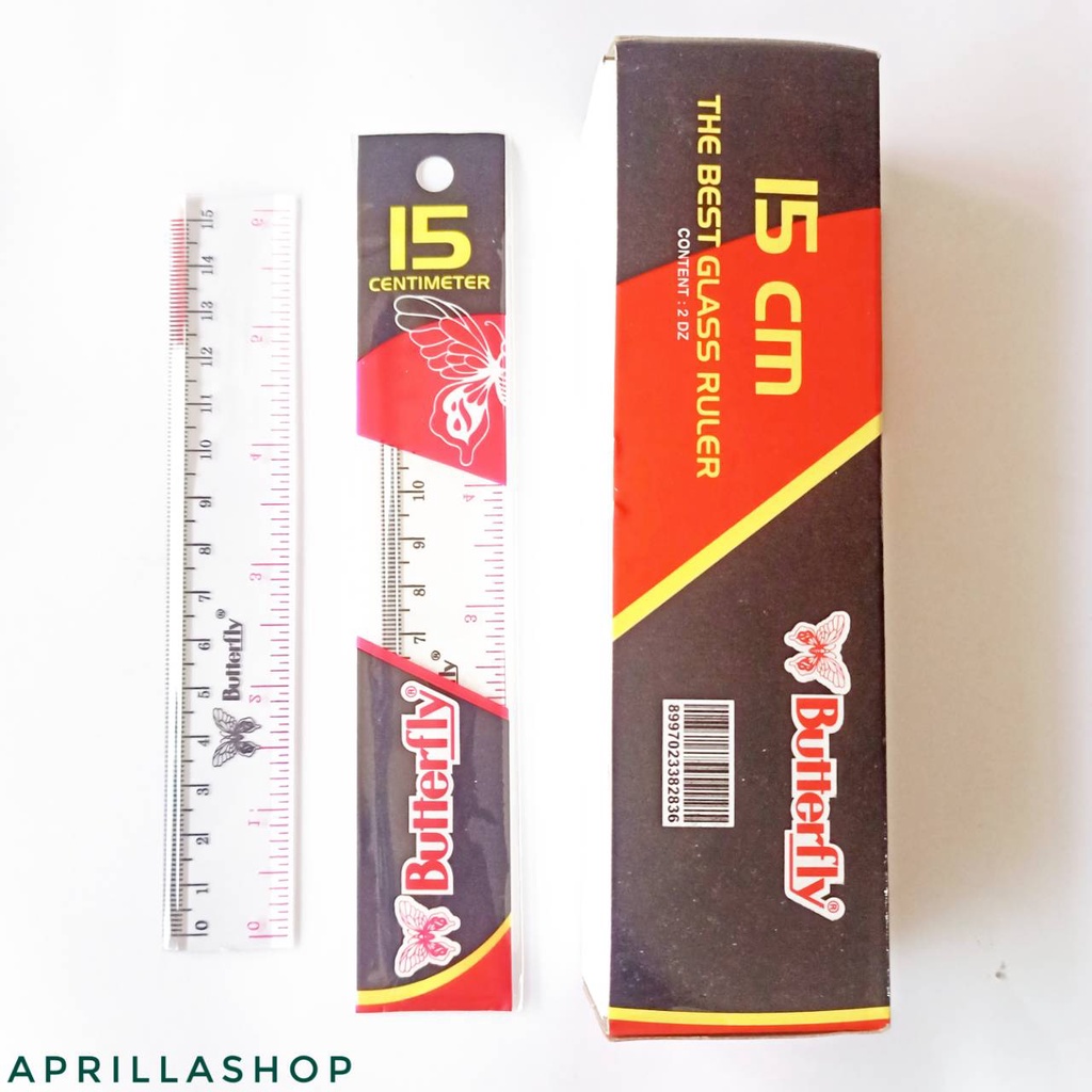 Jual Penggaris Butterfly 15 cm ( eceran 1 pcs ) | Shopee Indonesia