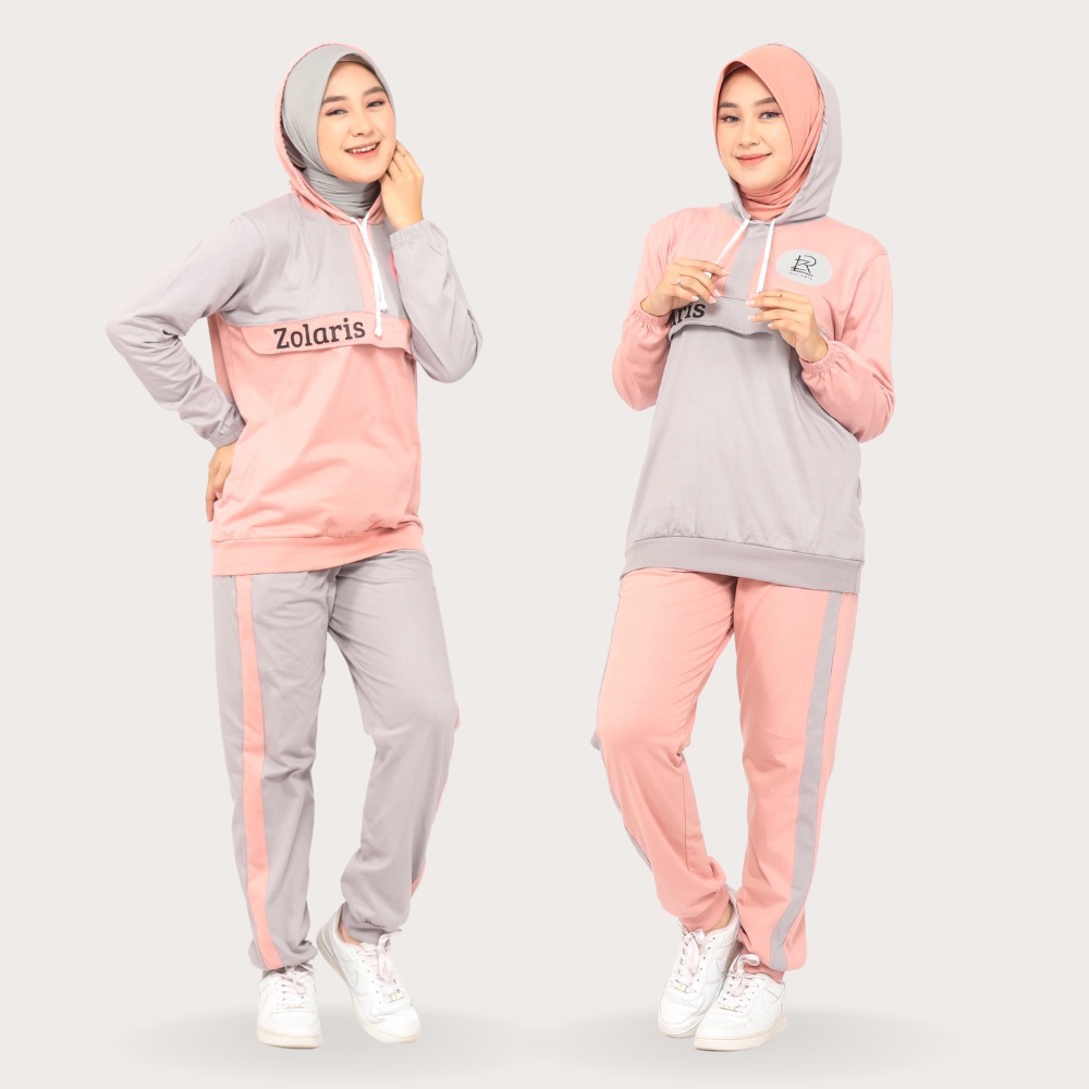 Jual Luna Set - Baju Olahraga Hoodie Wanita One Set Muslim Training ...